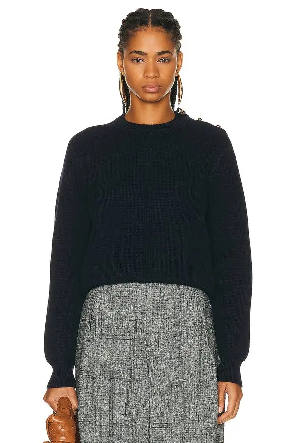 Bottega Veneta Dry Wool Rib Sweater - Abyss