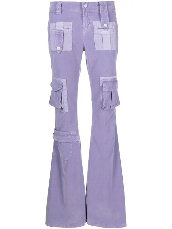 Blumarine Low-waist Bootcut Cargo Trousers