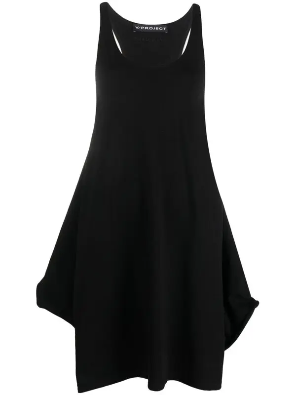 Y/project Wire Stretch-cotton Minidress - Black