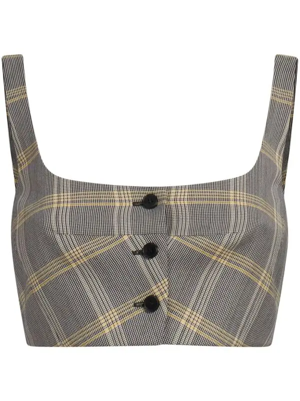 Marni Virgin Wool-blend Cropped Top - Grey