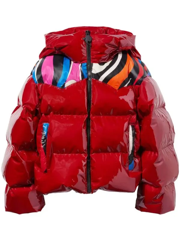 Emilio Pucci Abstract-paneling Puffer Jacket
