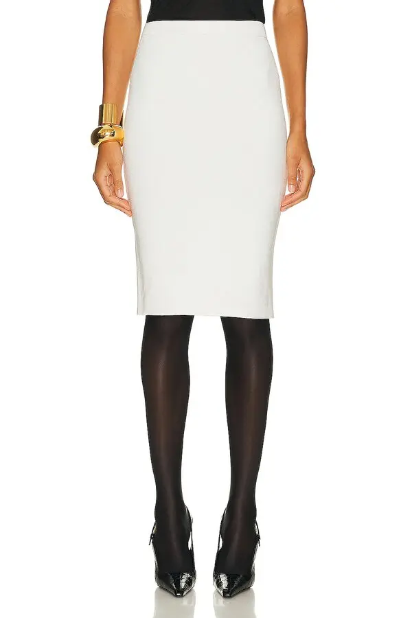 Saint Laurent Jersey Skirt - Naturel