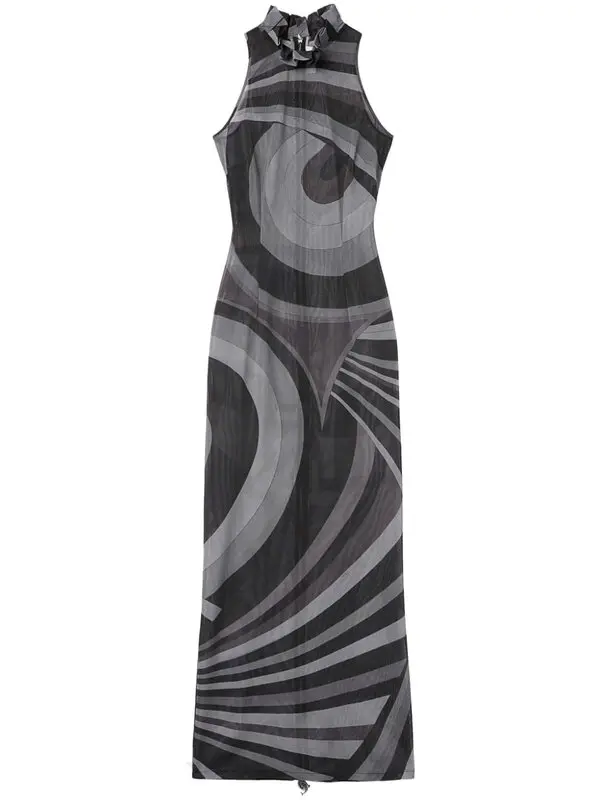 Emilio Pucci Onde-print Semi-sheer Dress