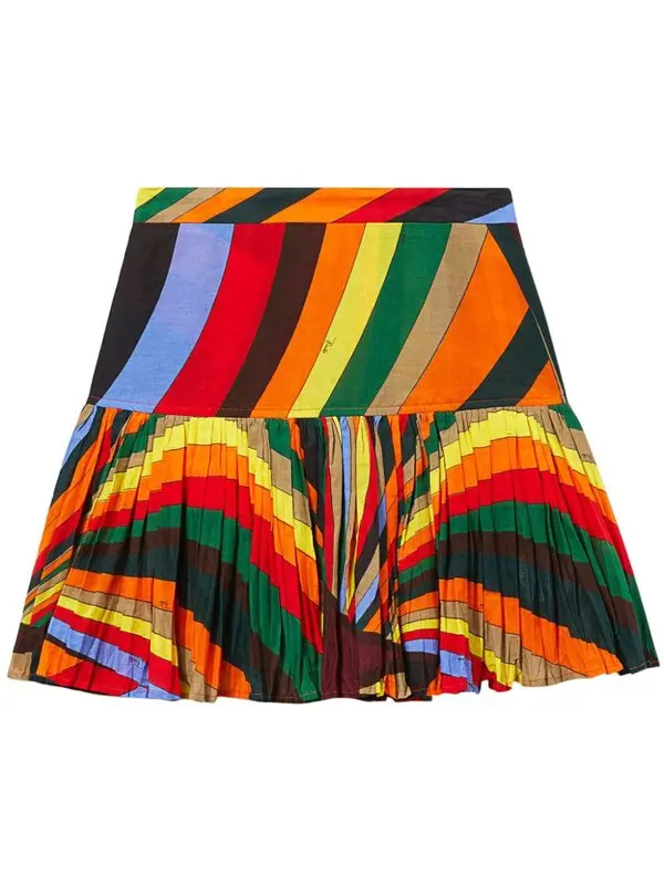 Emilio Pucci Iride-print Pleated Skirt