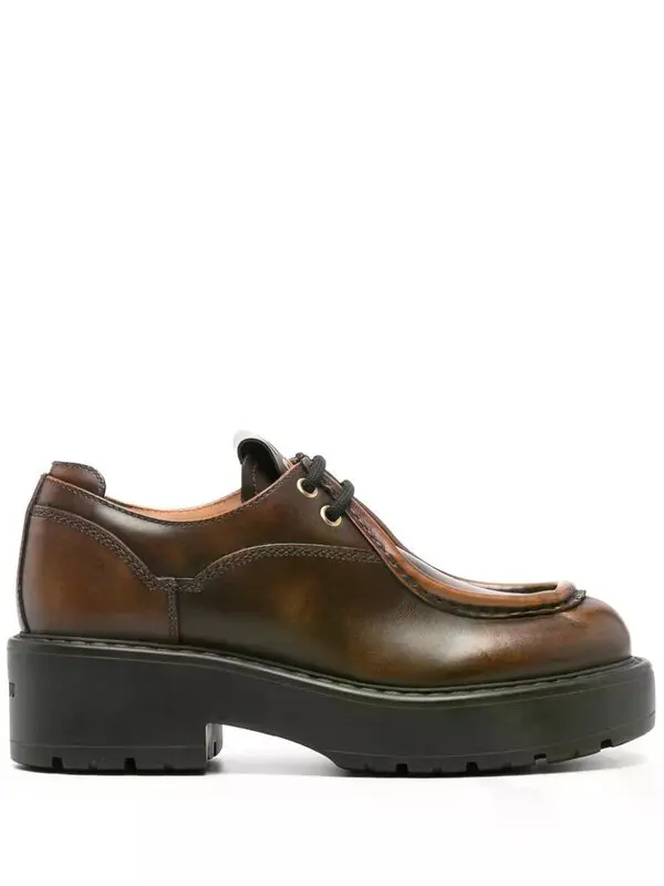 Miu Miu Logo-patch Leather Loafers