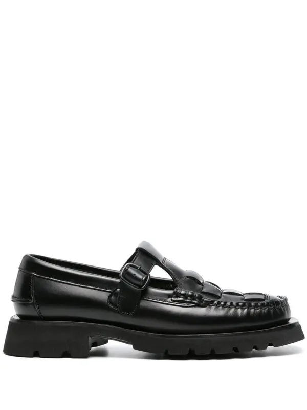Hereu Soller Sport Leather Loafers - Black