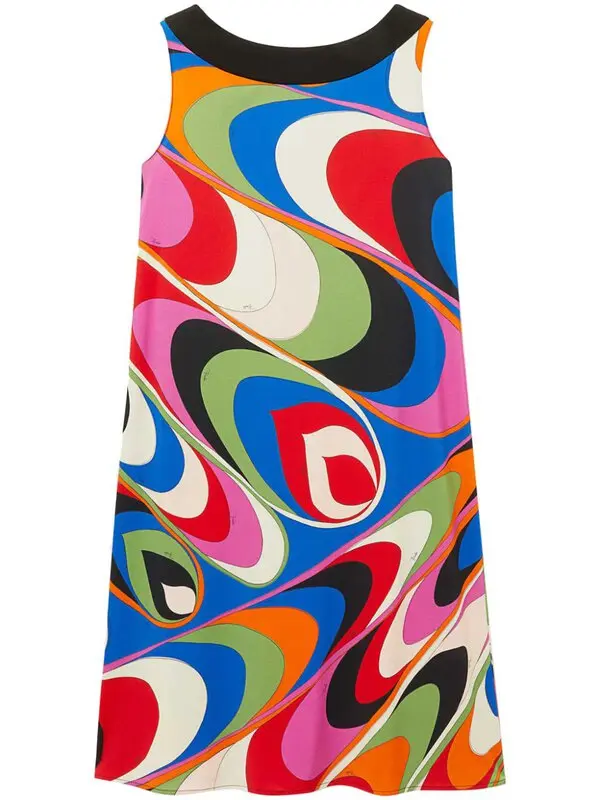 Emilio Pucci Onde-print Shift Dress - Multicolour