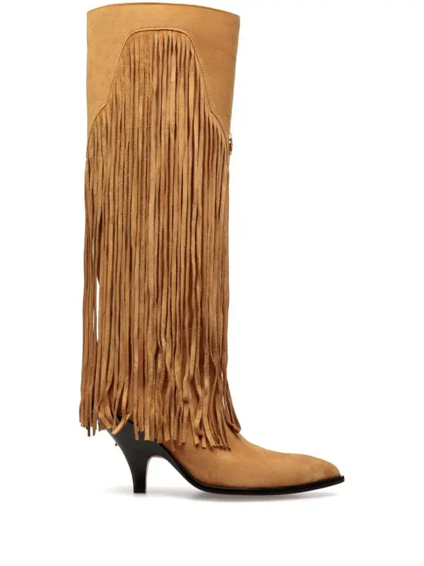 Bally 40mm Fringed Suede Boots