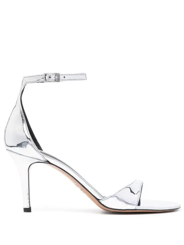 Isabel Marant Ailisa Leather Sandals - Silver
