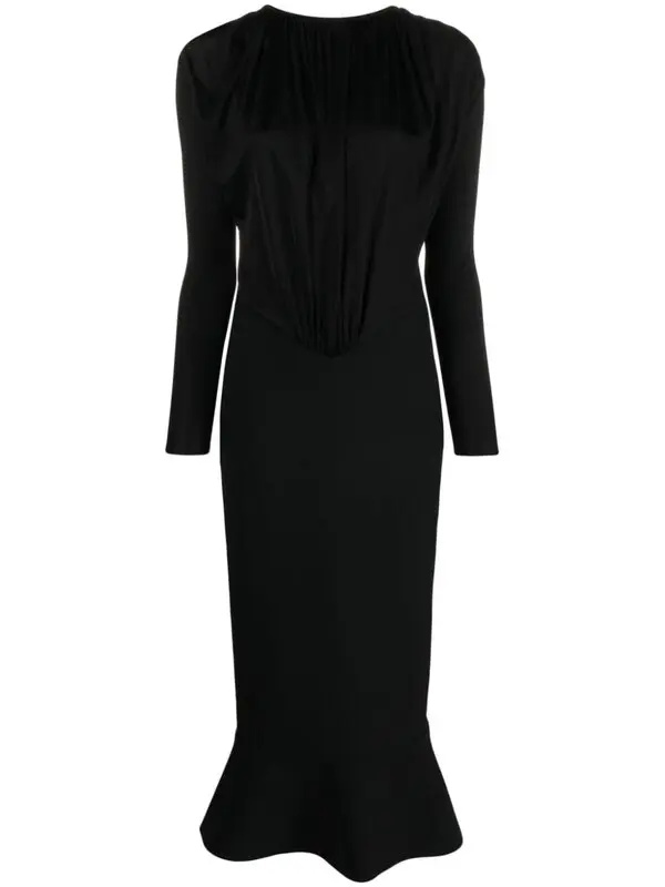 V:PM ATELIER Alette Draped Maxi Dress