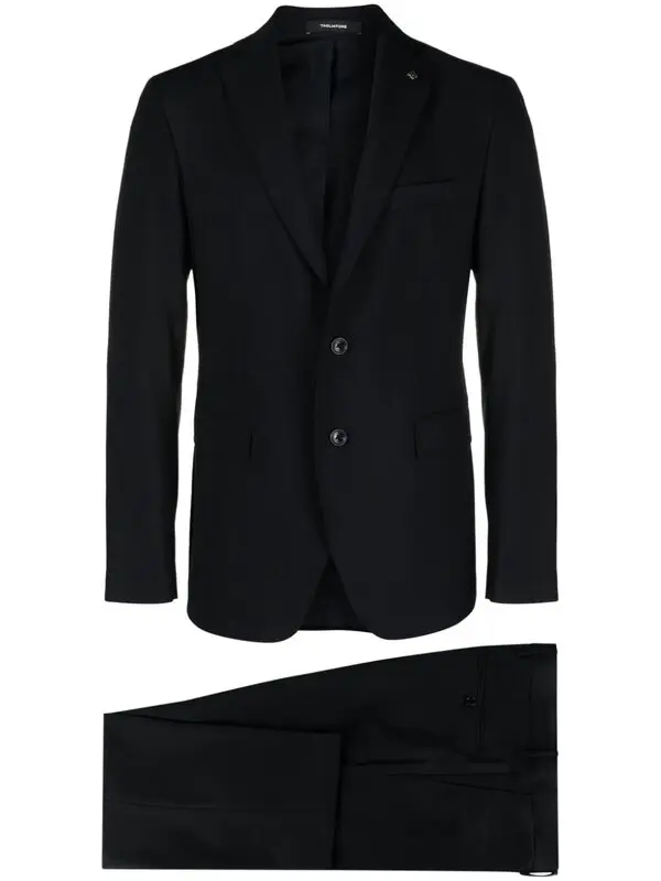 Tagliatore Single-breasted Virgin Wool Suit - Blue