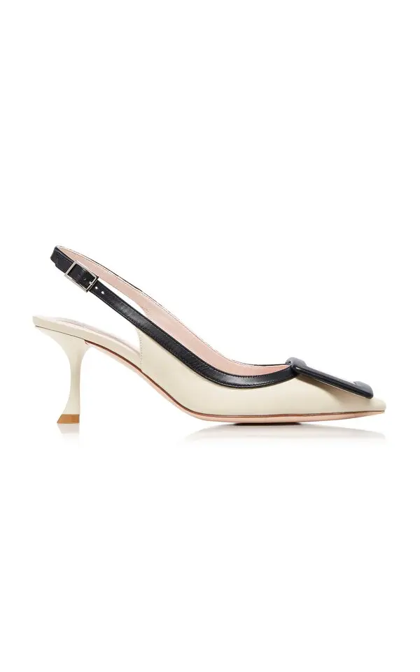 ROGER VIVIER Viv In The City Slingback Pumps - Neutral