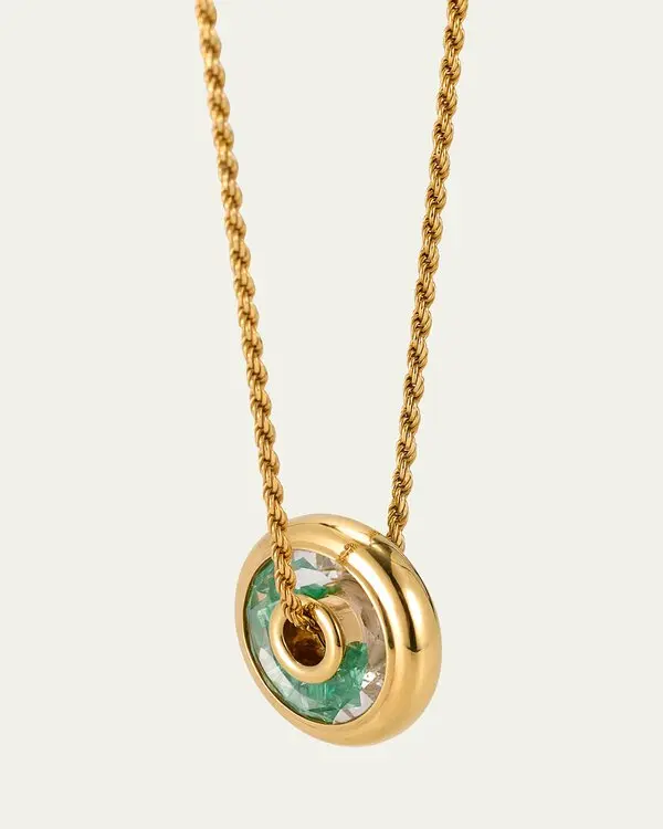 Moritz Glik 18k Yellow Emerald Shaker Pendant Necklace - Gold