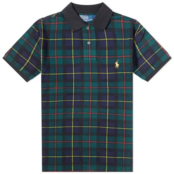 Ralph Lauren Gold Pp Polo Shirt - Tartan | Editorialist