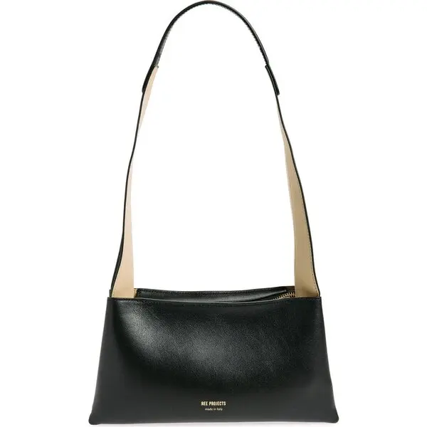 REE PROJECTS Small Nessa Leather Shoulder Bag - Black