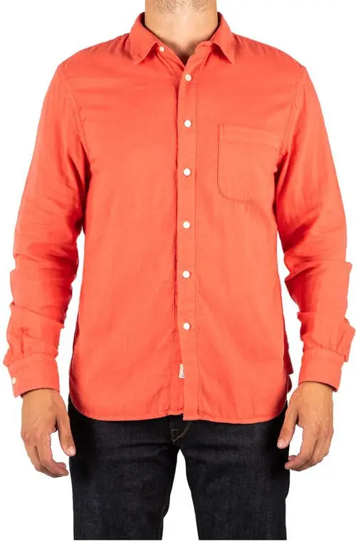 HIROSHI KATO The Ripper Gauze Button-up Shirt - Coral