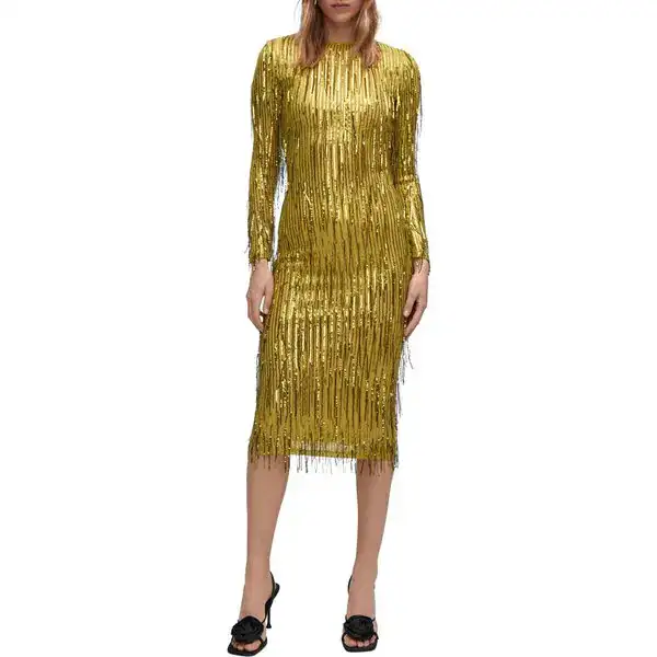 open lace back dress MANGO ANA 27061265-37 MANGO WOMEN DRESS FULL LENGTH