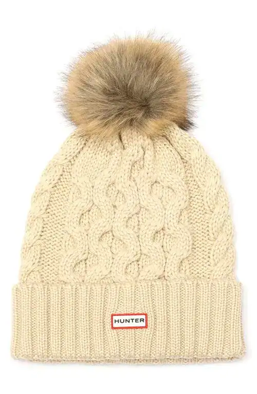 Hunter Cable Knit Pompom Beanie - Cast | Editorialist
