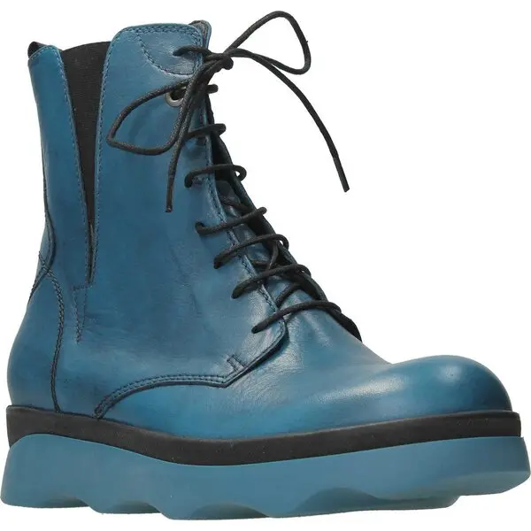 WOLKY Akita Water Resistant Combat Boots - Petrol