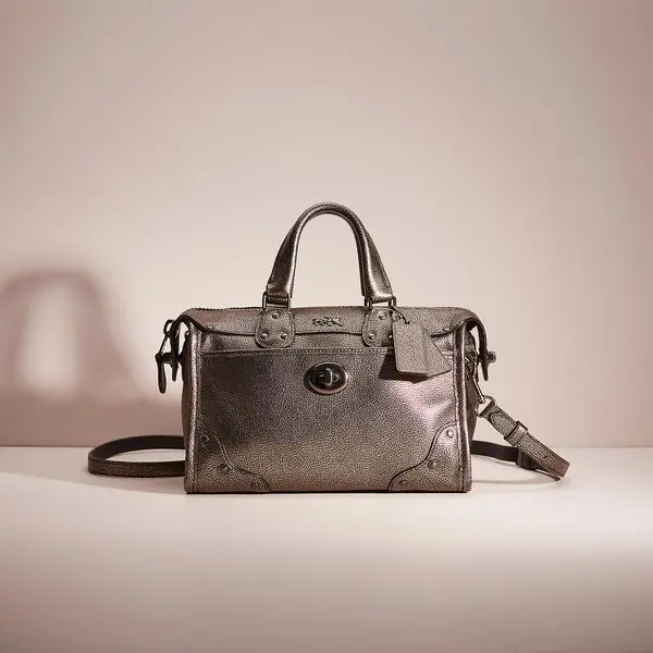 Coach Restored Rhyder 24 Satchel - Gunmetal/brass | Editorialist
