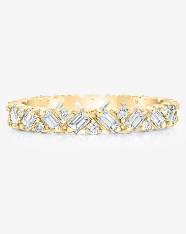 BRIDAL Baguette Cluster Eternity Band