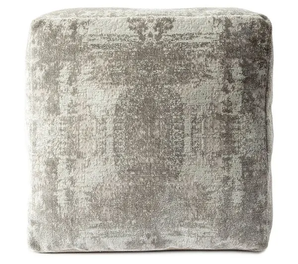 OX BAY TRADING CO. Ox Bay Milano Transitional Medallion Ultra-soft Pouf