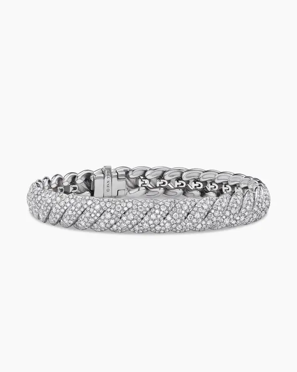 David Yurman Sculpted Cable Bracelet With Diamonds