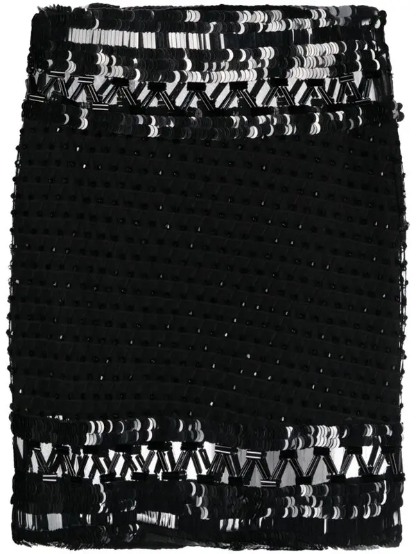 Alberta Ferretti Beaded Miniskirt