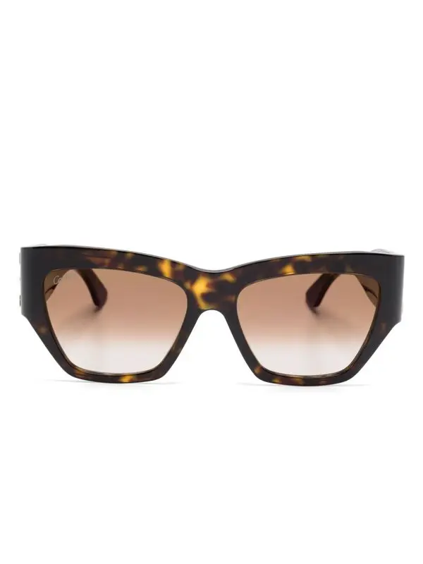 CARTIER Logo-embossed Cat-eye Sunglasses