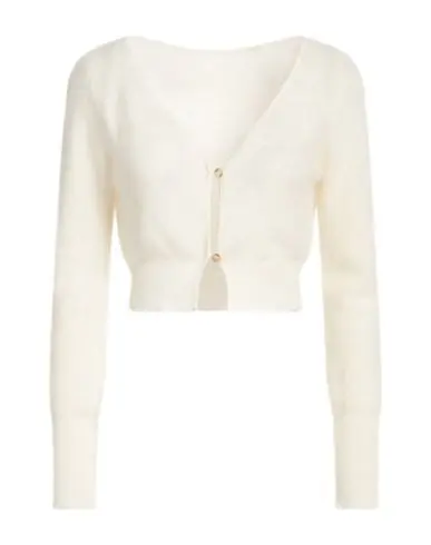 Jacquemus Cardigan Size Mohair Wool, Polyamide, Wool - Off White