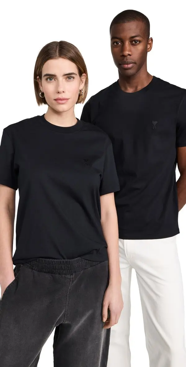 Ami Classic Fit Tonal Logo Tee