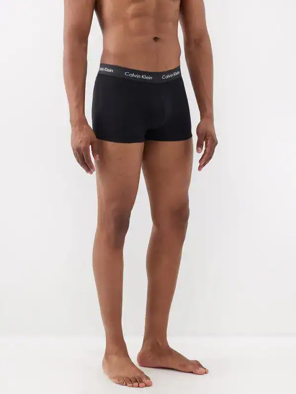 Calvin Klein Pack Of Three Cotton-blend Short Boxer Briefs - Black ...