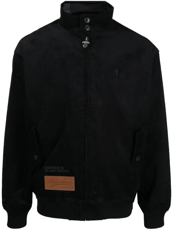 AAPE BY *A BATHING APE® Logo-patch Cotton Bomber Jacket