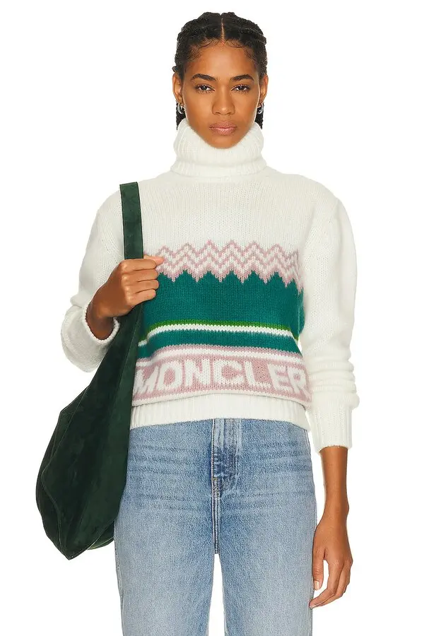 Moncler Turtleneck Sweater - Off White Print