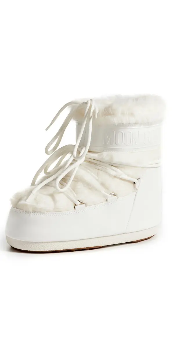 Moon Boot Icon Low Faux Fur Boots - Optical White