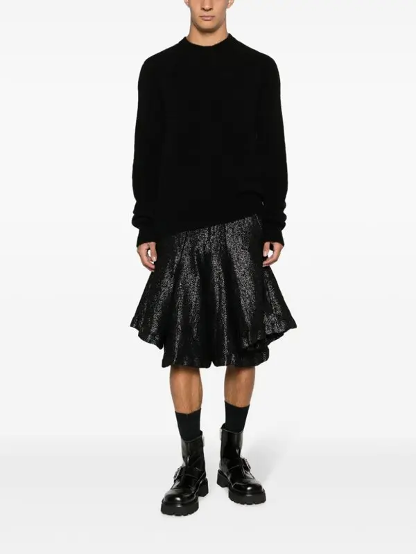 Comme Des Garçons Draped Lurex Shorts