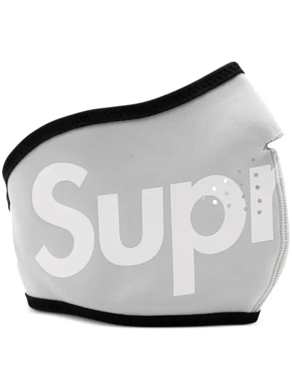 Supreme X Windstopper Logo-print Face Mask - Grey