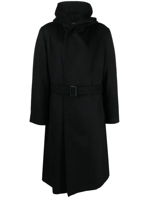 Yohji Yamamoto Hooded Belted Coat