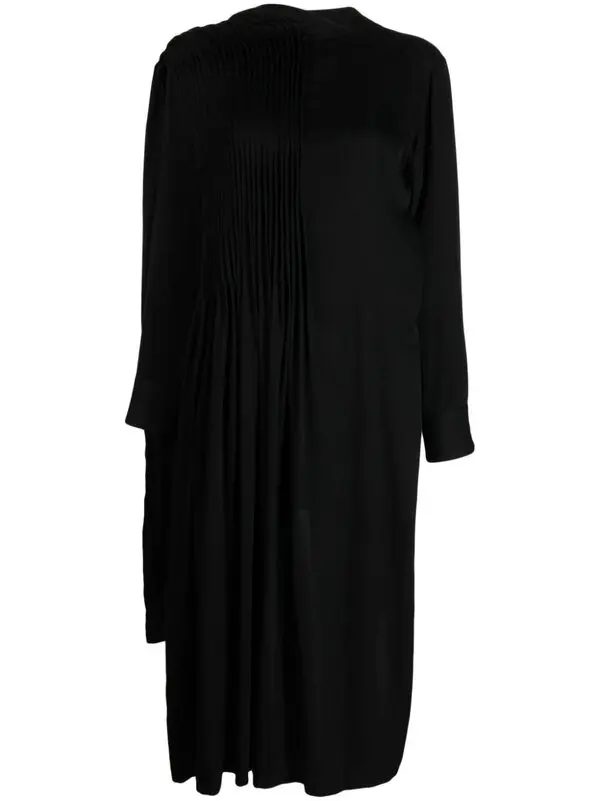 Yohji Yamamoto Draped Asymmetric Midi Dress