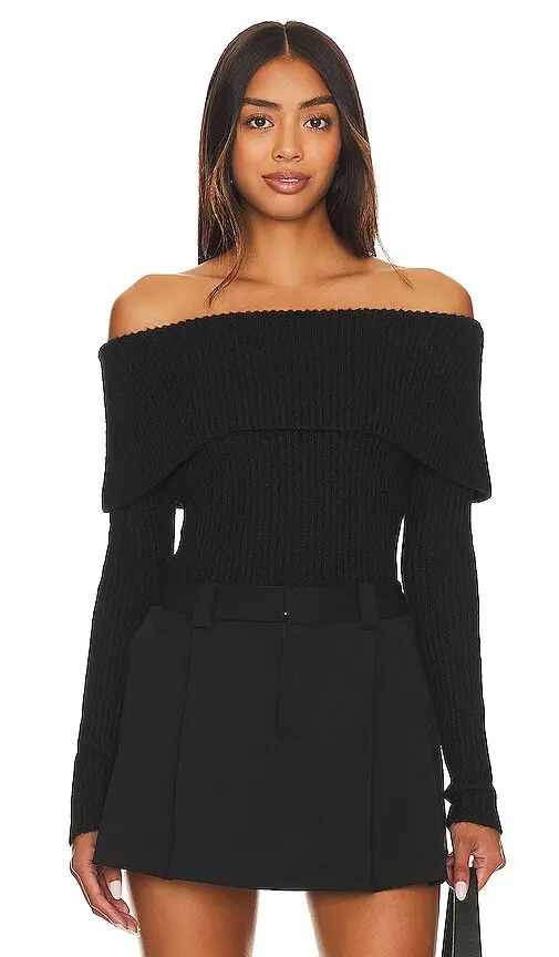 Central Park West Gwyneth Off-shoulder Sweater