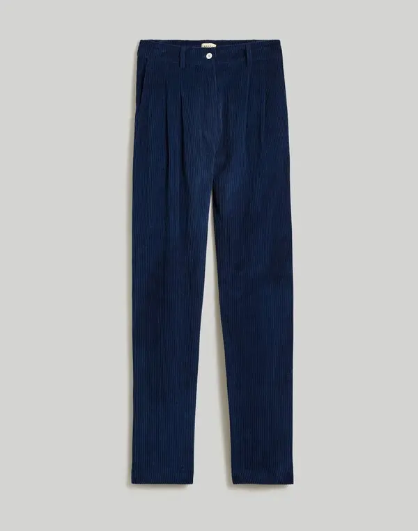 Madewell Donni Corduroy Pleated Trousers