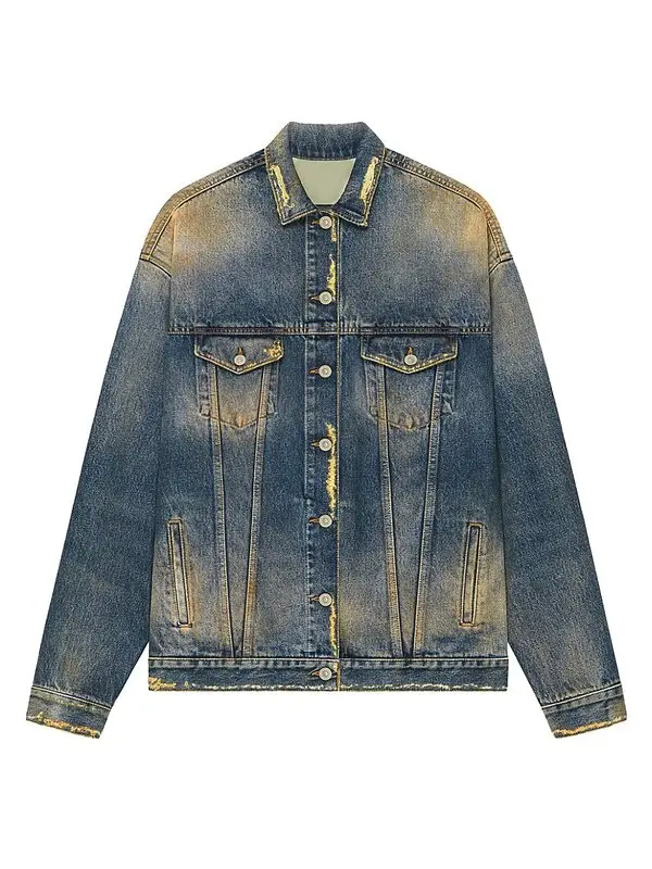 Givenchy Oversized Jacket In Denim - Military Blue | Editorialist
