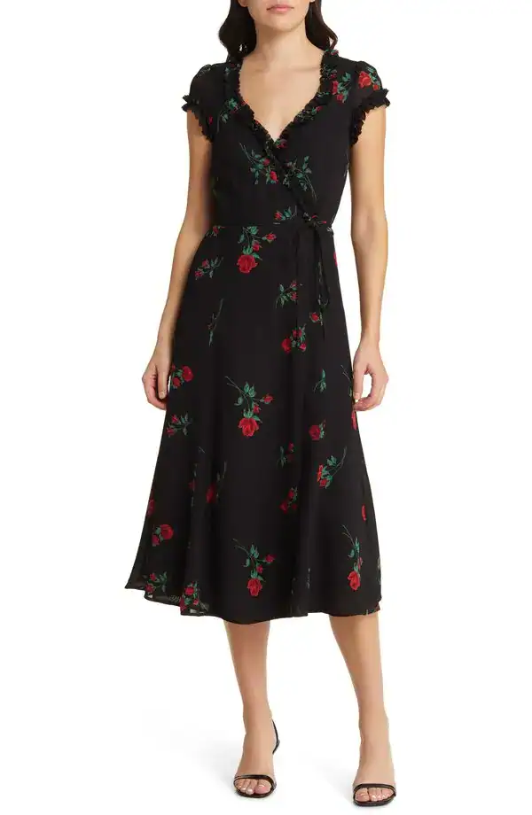 mini boden jersey dress Mini Boden Girls Horse Scene Jersey Dress – Flowers & Rainbow Stripe main image 1