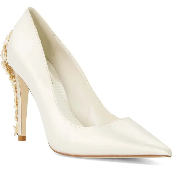 Dune London Boutiquie Pointed Toe Pump - Ivory