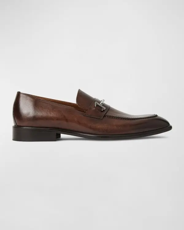 Bruno Magli Sante Leather Bit Loafers - Brown