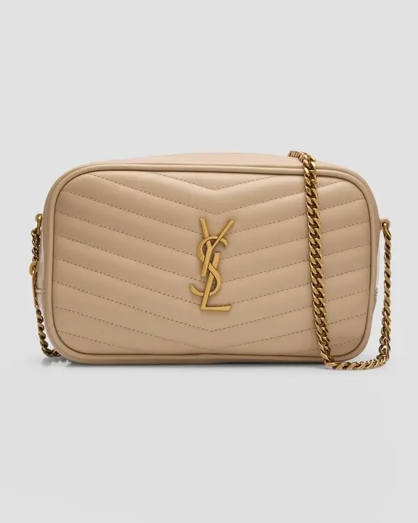 Saint Laurent Lou Mini Camera Bag - Dark Beige