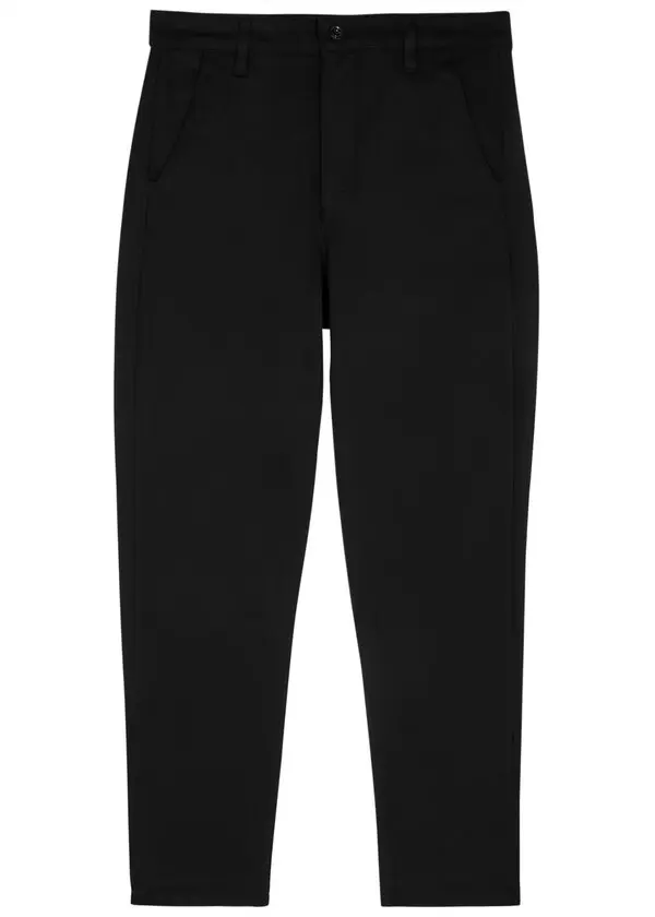 7 For All Mankind Travel Stretch-jersey Trousers - Black