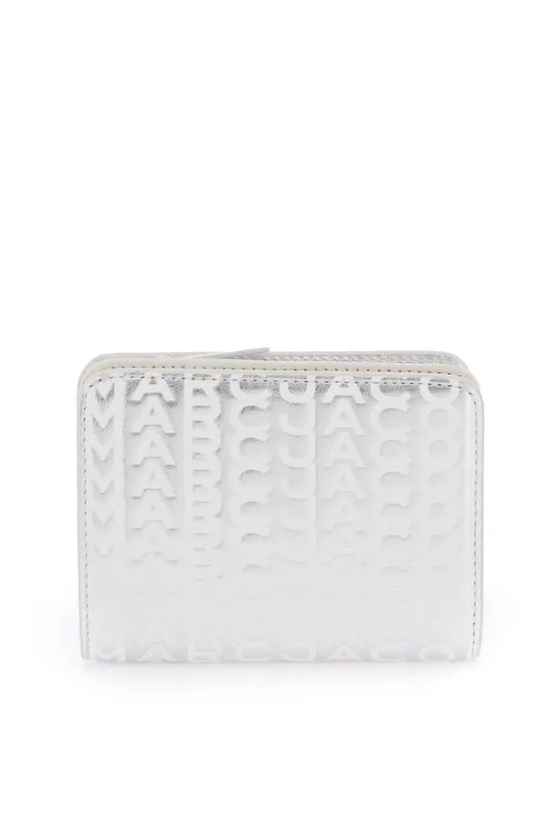 Marc Jacobs The Monogram Metallic Mini Compact Wallet - Silver ...