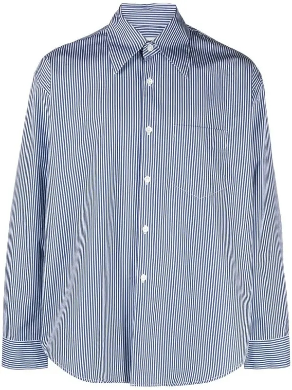 Our Legacy Coco 70s Striped Shirt In Blue - 45% Off | Editorialist