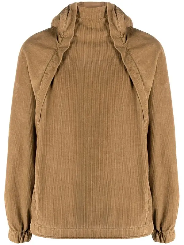 RANRA Side-zip Corduroy Hoodie